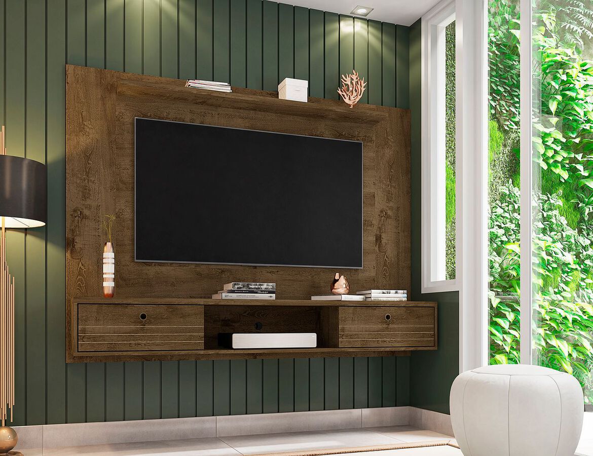 Liberty 70.86 Floating Wall Entertainment Center with Overhead Shelf i